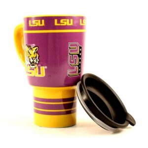 ncaa lsu tigers 5-ounce sculpted ceramic travel mug