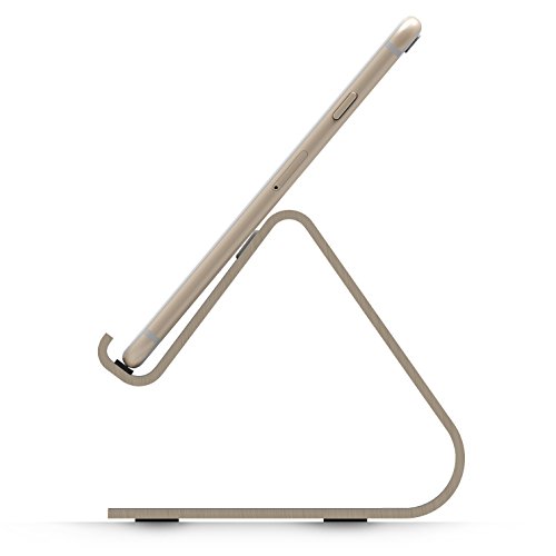 elago® M2 Stand [Champagne Gold] - [Premium Aluminum][Angled for Video Calls][Cable Management] - for all iPhones, Galaxy, and other Smartphones