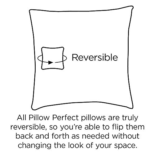 Pillow Perfect Outdoor/Indoor Rhodes Quartz Throw Pillows, 18.5" x 18.5", Blue, 2 Count