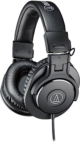 Audio-Technica ATH-M30x Professional Studio Monitor Headphones, Black