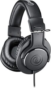 audio-technica ath-m20x professional studio monitor headphones, black