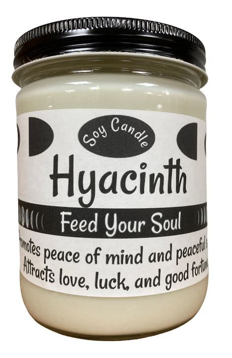 Hyacinth 16 Ounce Jar Candle - All Natural Handmade Soy Candle