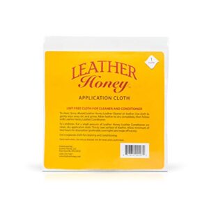 leather honey leather conditioner lint-free application cloth: microfiber cloth for use leather conditioner and leather cleaner, the best leather care products since 1968