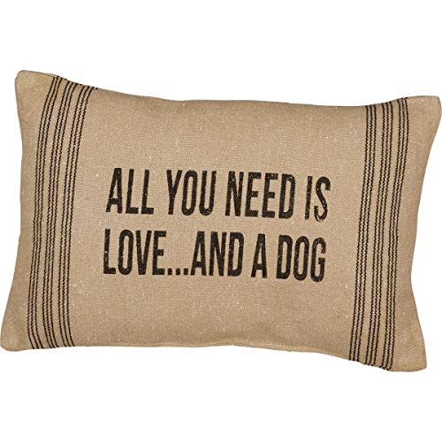 Primitives By Kathy 15" X 10" Accent Throw Pillow - All You Need Is Love and a Dog