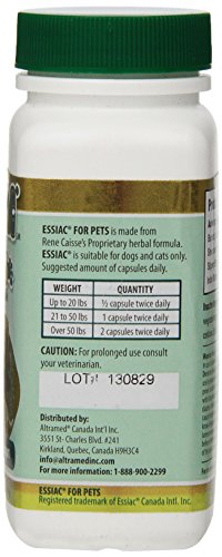 Essiac International Herbal Supplement for Pets, 60 Capsules