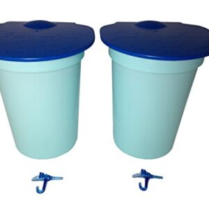 Maple Syrup Tapping Kit - Plastic Bucket, Bucket Lid, and Maple Sap Tapping 5/16" Tree Saver Spile/Spout - (Pack of 2)