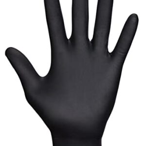 Raven SAS66518 SAS Safety Powder Free Examination Black Nitrile Gloves - 7 Mil Large