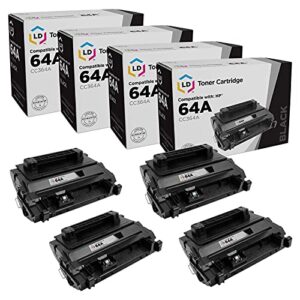 ld products compatible replacement for hp 64 64a toner cartridge cc364a standard yield (black, 4-pack) hp laserjet: p4015dn, p4015n, p4015tn, p4015x, p4515n , p4515tn, p4515x, p4515xm