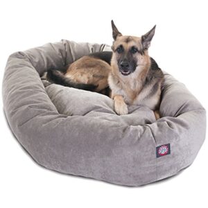 52 inch vintage villa collection micro velvet bagel dog bed by majestic pet products