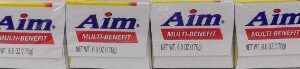 Aim Toothpaste 6 oz Tube (pack of 6) Fresh Mint gel