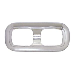 grand general 52019 chrome plastic dual dome light trim cover for peterbilt