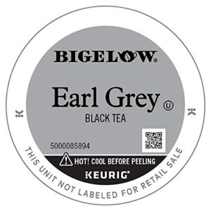 Bigelow Tea Earl Grey Keurig K-Cup Pods Black Tea, Caffeinated, 12 Count (Pack of 6), 72 Total K-Cup Pods