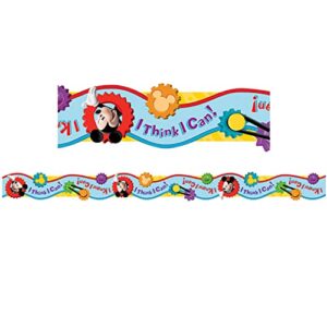 eureka disney mickey mouse clubhouse 'i think i can' bulletin board trim and classroom decoration for teachers, 12pc, 3.25'' w x 37'' l