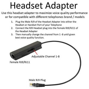 Call Center Hands-Free RJ9 Headset Headphone Monaural Mic Mircrophone Noice Cancelling + Extra Cushions for Avaya Nortel Nt Yealink Ge Emerson Viop POE NEC Mitel Office Desktop IP Telephone Phone