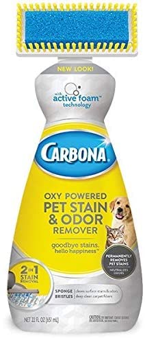 Carbona Oxy-Powered Pet Stain & Odor Remover w/ Active Foam Technology | 22 Fl Oz, 1 Pack