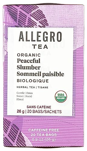 Allegro Tea, Organic Peaceful Slumber Tea Bags, 20 ct