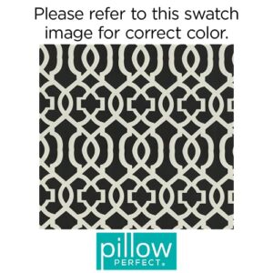 Pillow Perfect Trellis Outdoor Throw Accent Pillow Plush Fill, Weather, and Fade Resistant, 2 Count (Pack of 1), Black/White New Geo