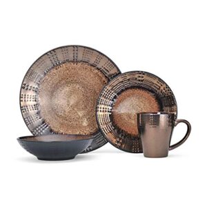 gourmet basic by mikasa verona 16-piece dinnerware set, service for 4