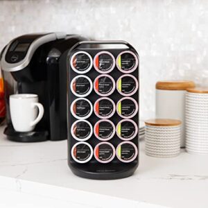 Mind Reader Carousel Coffee Pod Holder, 1 Count (Pack of 1), Black, 30 pods