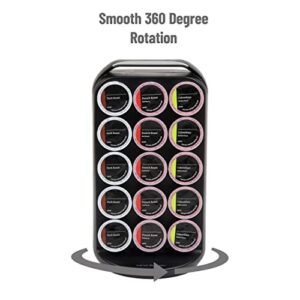 Mind Reader Carousel Coffee Pod Holder, 1 Count (Pack of 1), Black, 30 pods