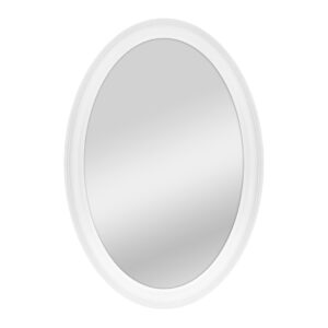 mcs 20458 oval wall mirror, 21 x 31 inch, white