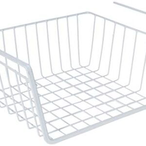 Home Basics Small Under-The-Shelf Basket, White