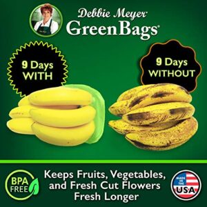 Debbie Meyer GreenBags 20-Pack (8M, 8L, 4XL) – Keeps Fruits, Vegetables, and Cut Flowers, Fresh Longer, Reusable, BPA Free, Made in USA