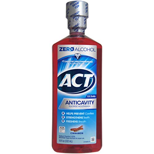 ACT Anticavity Fluoride Rinse Cinnamon 18 oz (Pack of 4)