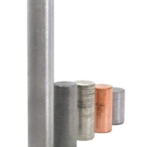 5pc Equal Mass Metal Cylinders Set - Zinc, Copper, Aluminum, Tin & Lead - for Studying The Relationship Between Density & Mass - Eisco Labs