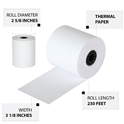 Thermal Receipt Paper Rolls (3 1/8 x 230, centimeters)