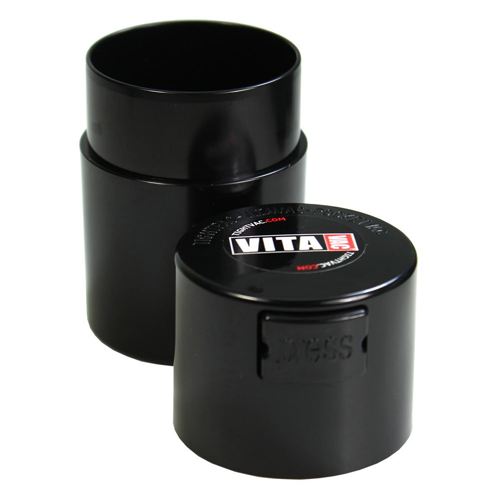 Vitavac - 5g to 20 grams Vacuum Sealed Container - Black