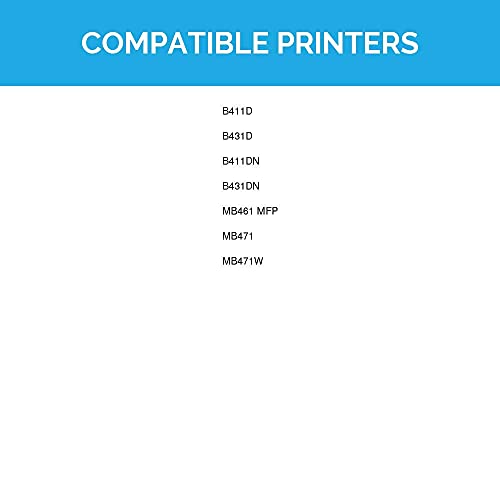 LD Products Compatible Toner Cartridge Printer Replacements for Okidata 44574701 (Black, 2-Pack) Compatible with MB461 MFP, MB471, MB471W, B411d, B411dn, B431d, B431dn