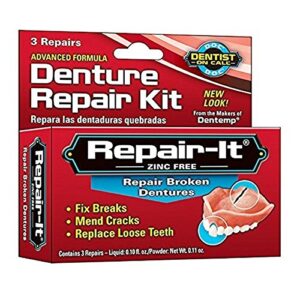 d.o.c. repair-it advanced formula denture repair kit 3 ea (pack of 5)