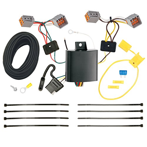 Tekonsha T-One® T-Connector Harness, 4-Way Flat, Compatible with Select Ford Transit Connect, Black