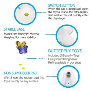 ALL FOR PAWS Interactives Flutter Bug Toy for Dogs, Butter-Fly Cat Toys Interactive for Indoor Cats with 2 Replacements