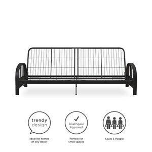 DHP Aiden Metal Futon Frame, Black Large