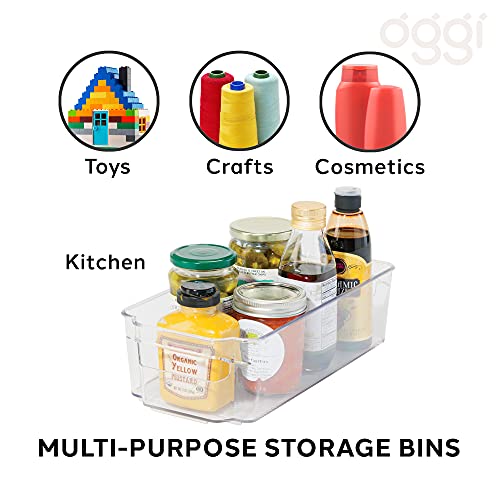 Oggi Clear Stackable Storage Bin for Fridge, Freezer and Pantry