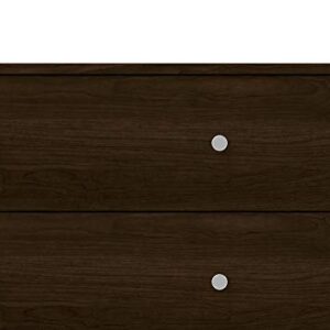 Tvilum, Bedroom Furniture, Silver Handles, Modern and Elegant Design 3 Drawer Chest, Brown