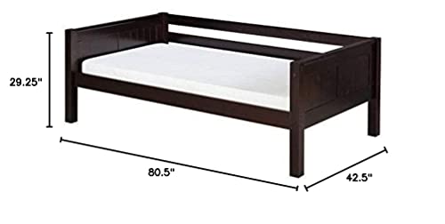 Camaflexi Panel Style Solid Wood Day Bed, Twin, Cappuccino