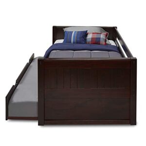 Camaflexi Panel Style Solid Wood Day Bed, Twin, Cappuccino