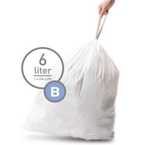 Simplehuman Bin Trash Can Bags Liners New 6l Litres Size B Box Pack of 30