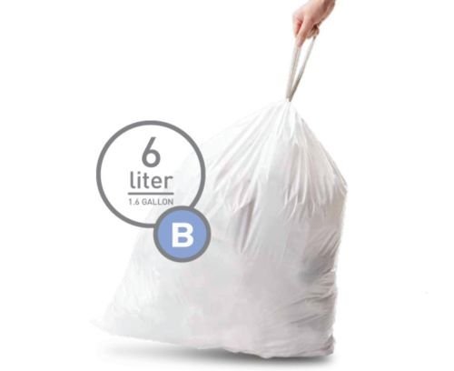 Simplehuman Bin Trash Can Bags Liners New 6l Litres Size B Box Pack of 30