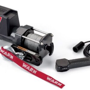 WARN 92000 Vehicle Mounted 2000 Series 12V DC Electric Utility Winch with Steel Cable: 1 Ton (2,000 lb) Pulling Capacity