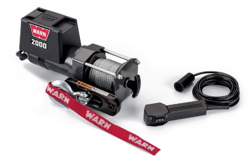 WARN 92000 Vehicle Mounted 2000 Series 12V DC Electric Utility Winch with Steel Cable: 1 Ton (2,000 lb) Pulling Capacity