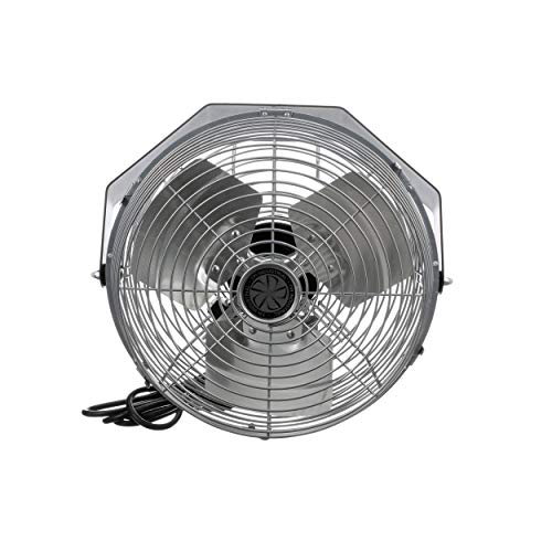 TPI Workstation Fans, Wall-Mount, 12" Blade Diameter, 1/12 Hp