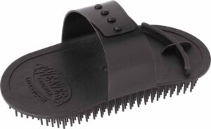 weaver leather livestock massage brush black