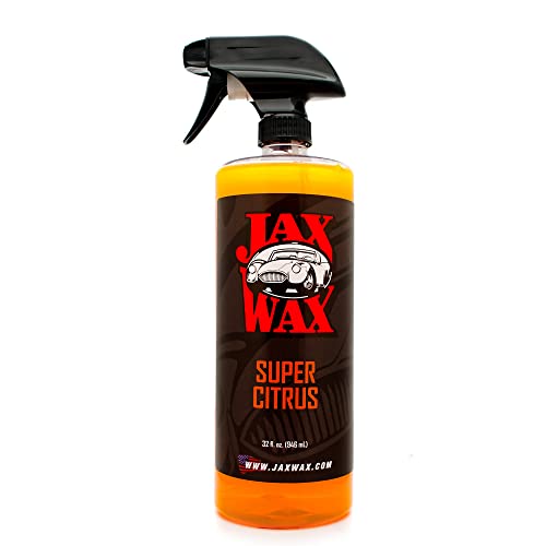 Jax Wax Super Citrus Commercial Grade Car and Boat Cleaner & Degreaser – Natural Citrus Oil Car Cleaning Spray - 32 Oz