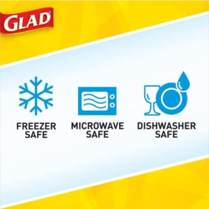 GladWare Design Series Food Storage Containers 9 Oz, 5 Ct | Small Snack Containers for Snacks & Small Meals, Food Storage from Glad | Glad Plastic Food Containers with Lids, Plastic Food Storage