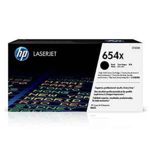 hp 654x black high-yield toner cartridge | works with hp color laserjet enterprise m651 series | cf330x