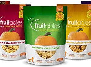 Fruitables Pumpkin Dog Treats, Variety Pack of 5